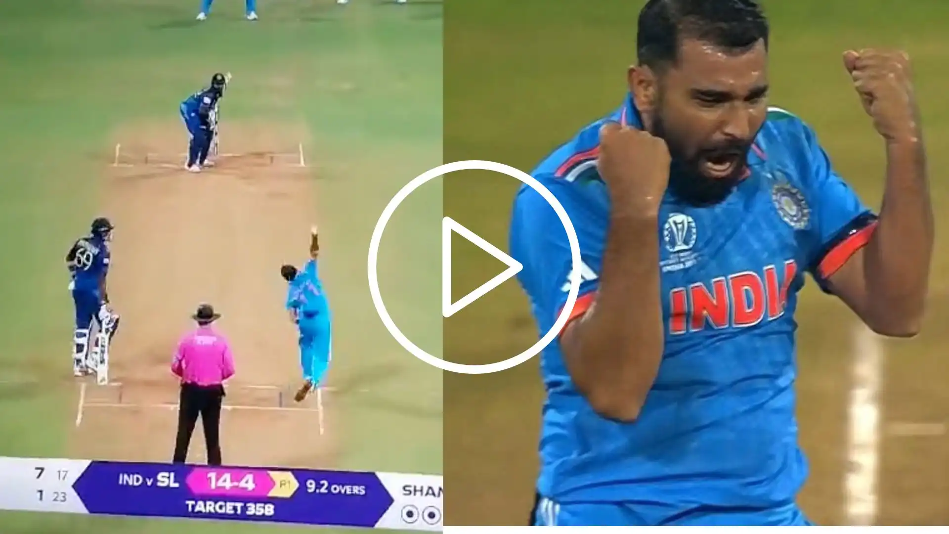 [Watch] Mohammed Shami's Pacy Delivery, Jadeja's Sharp Catch Sinks Sri ...
