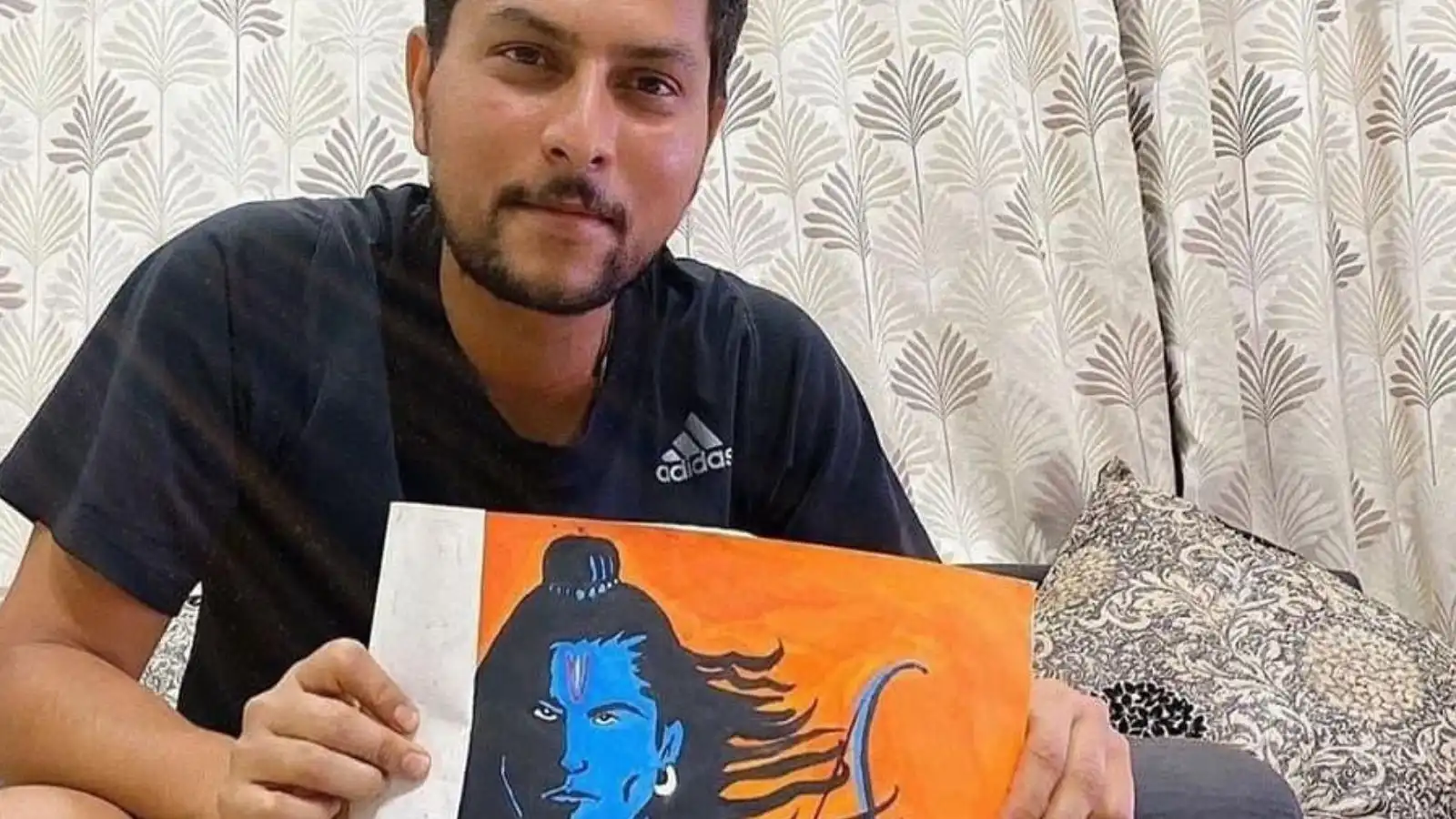 Kuldeep Yadav Unveils Painting Skills; Lord Ram Portrait Goes Viral ...
