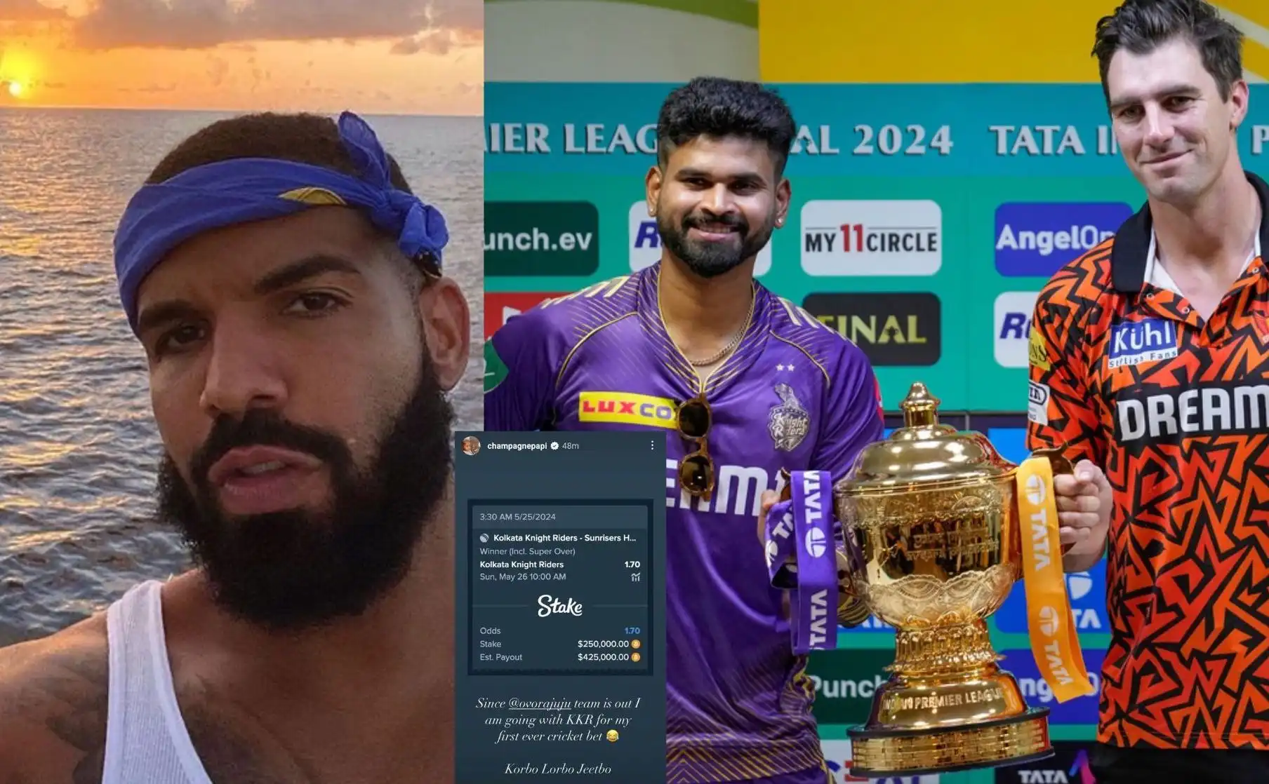 Grammy Winning Rapstar Drake Places Bet On Shreyas Iyer's KKR To Lift ...