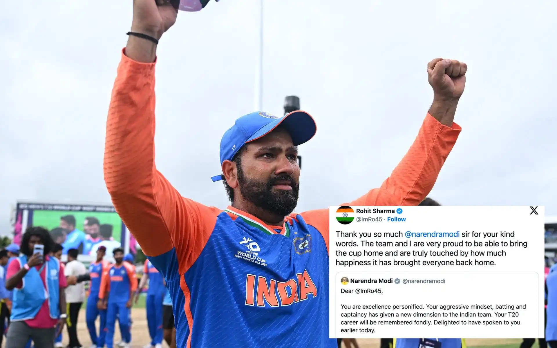 Rohit Sharma Express 'Heartfelt Gratitude' Towards PM Narendra Modi ...