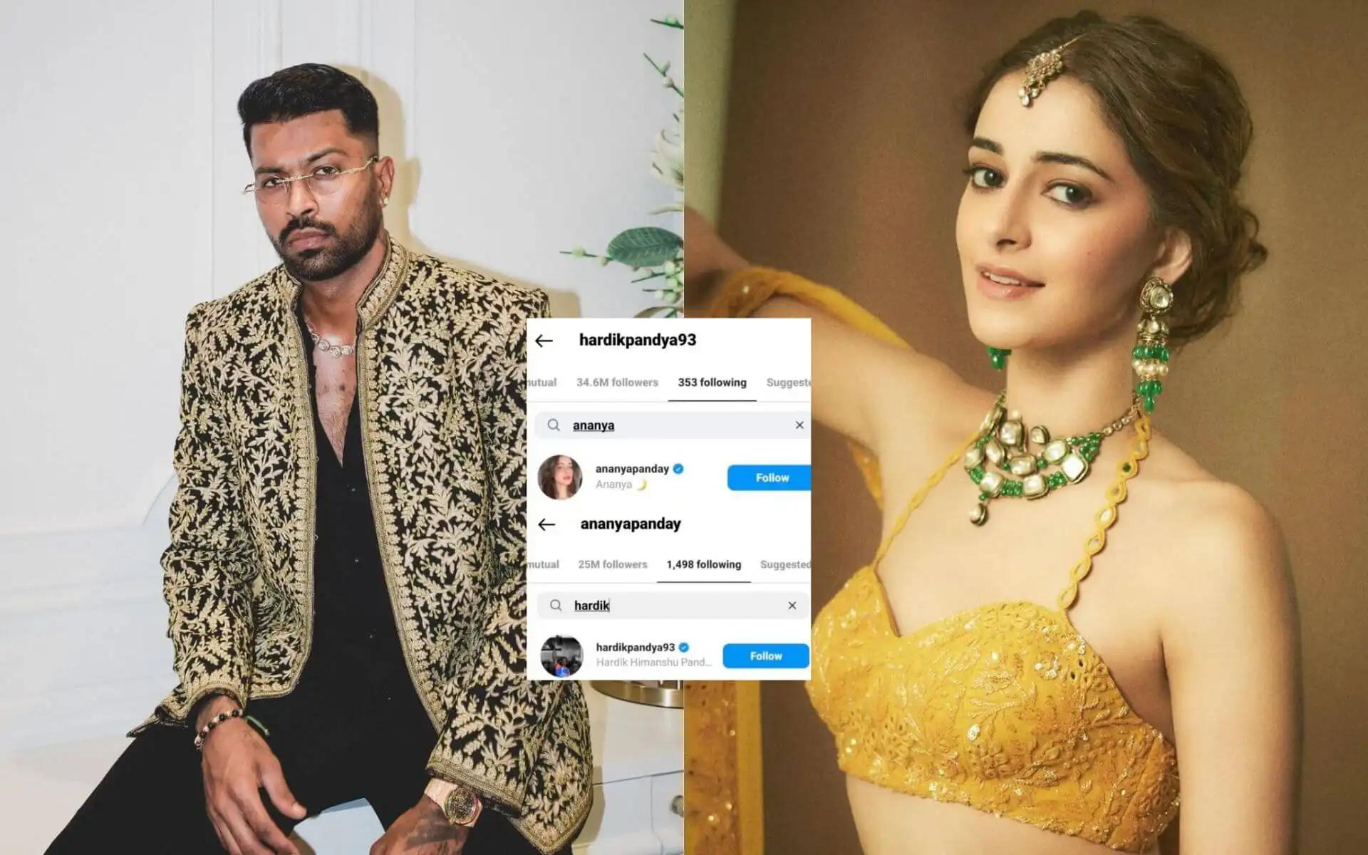 Is Hardik Pandya Dating Ananya Panday; Instagram Following Hints At ...