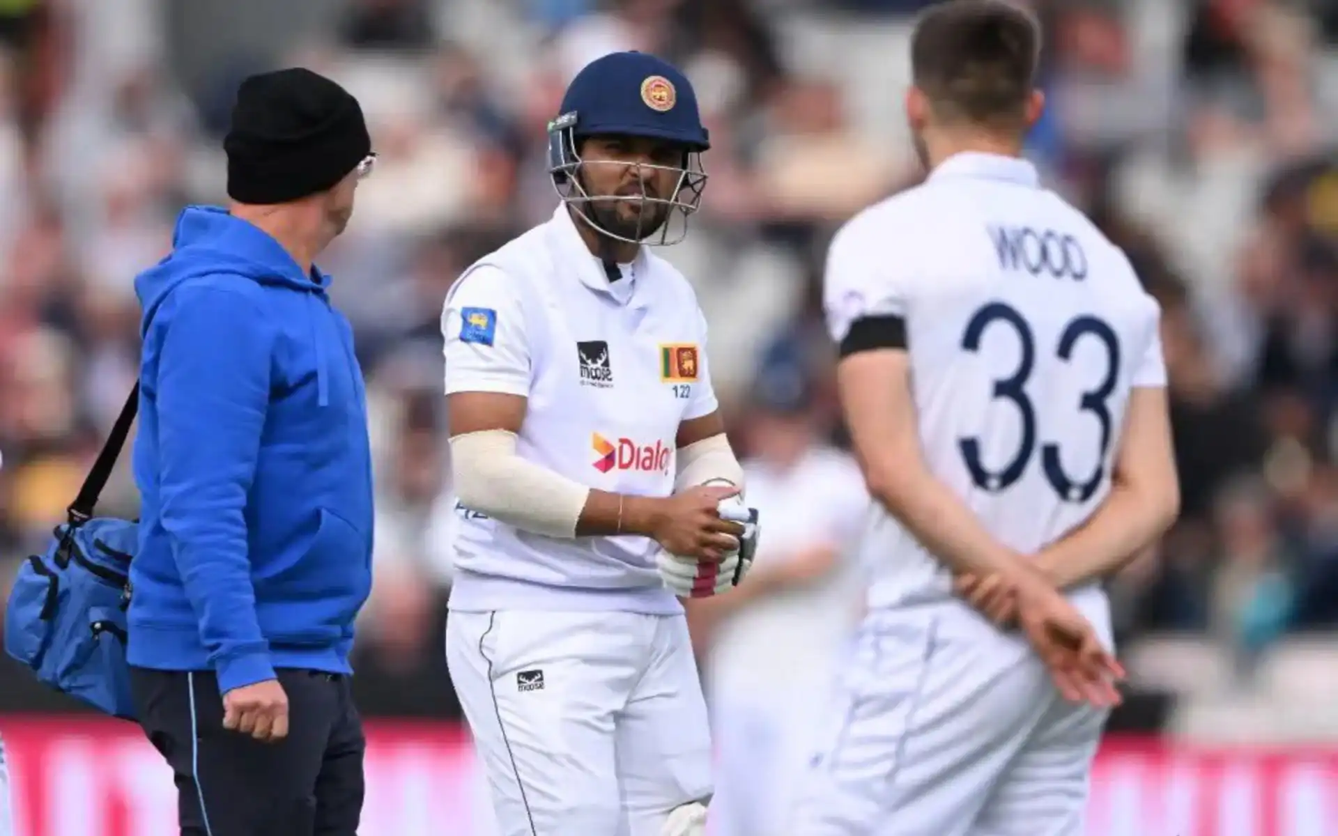 Dinesh Chandimal Taken To Hospital After Brutal Injury By Mark Wood's ...
