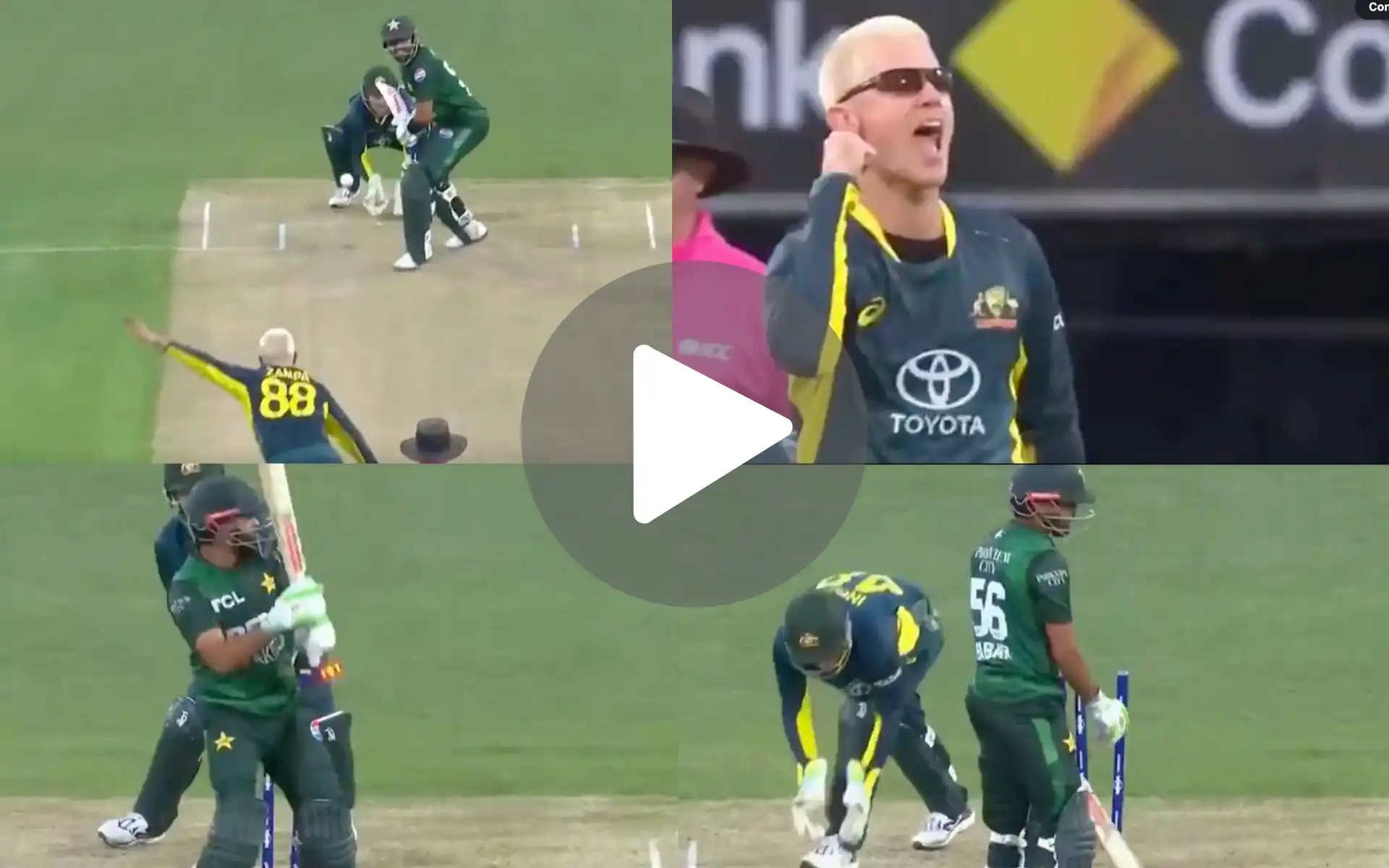 [Watch] Babar Azam's Poor Technique Exposed As Adam Zampa Runs Through ...