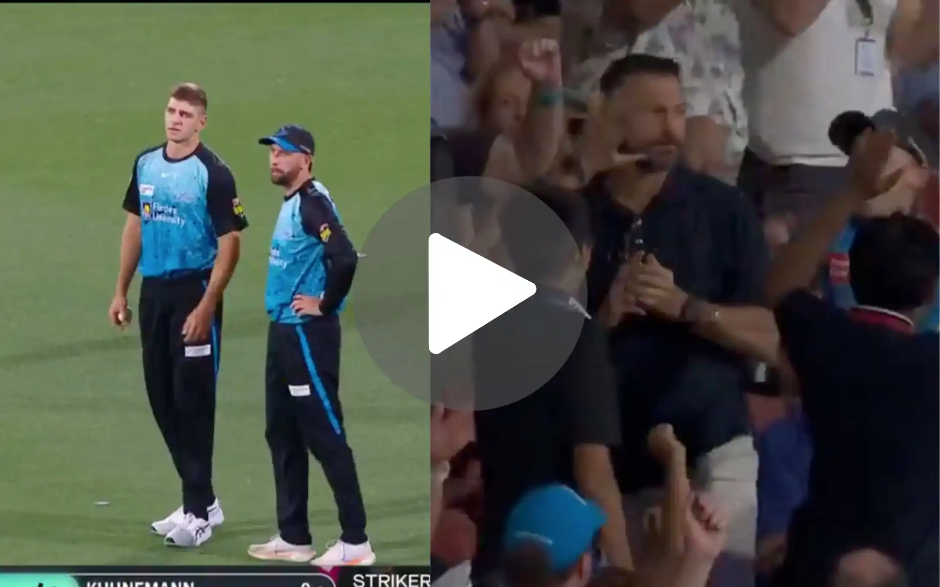 Father Takes Catch Off Son's Bowling In BBL; Watch Rare Moment Unfolds ...