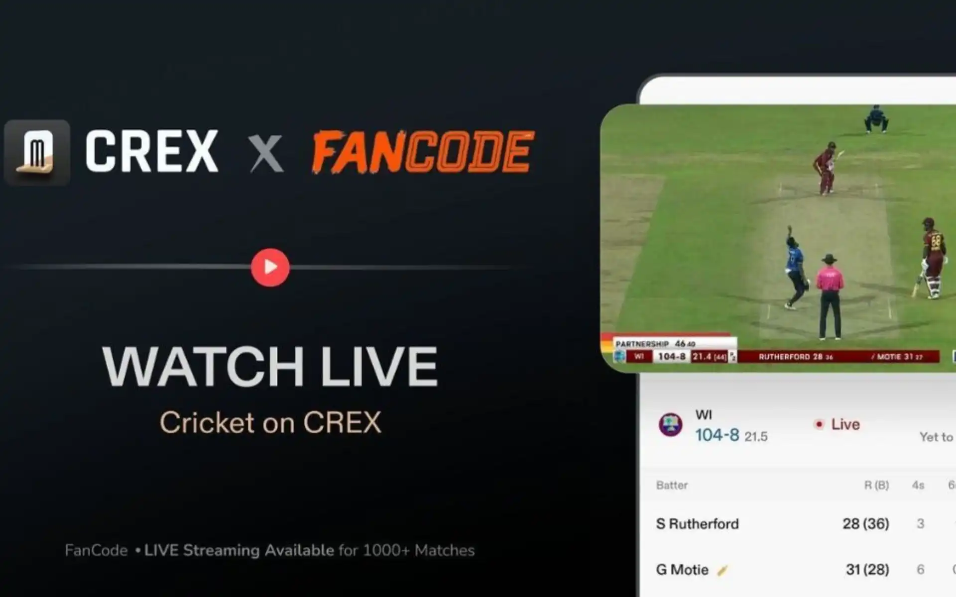 The Cricket Giant CREX Announces Streaming Partnership With FanCode ...