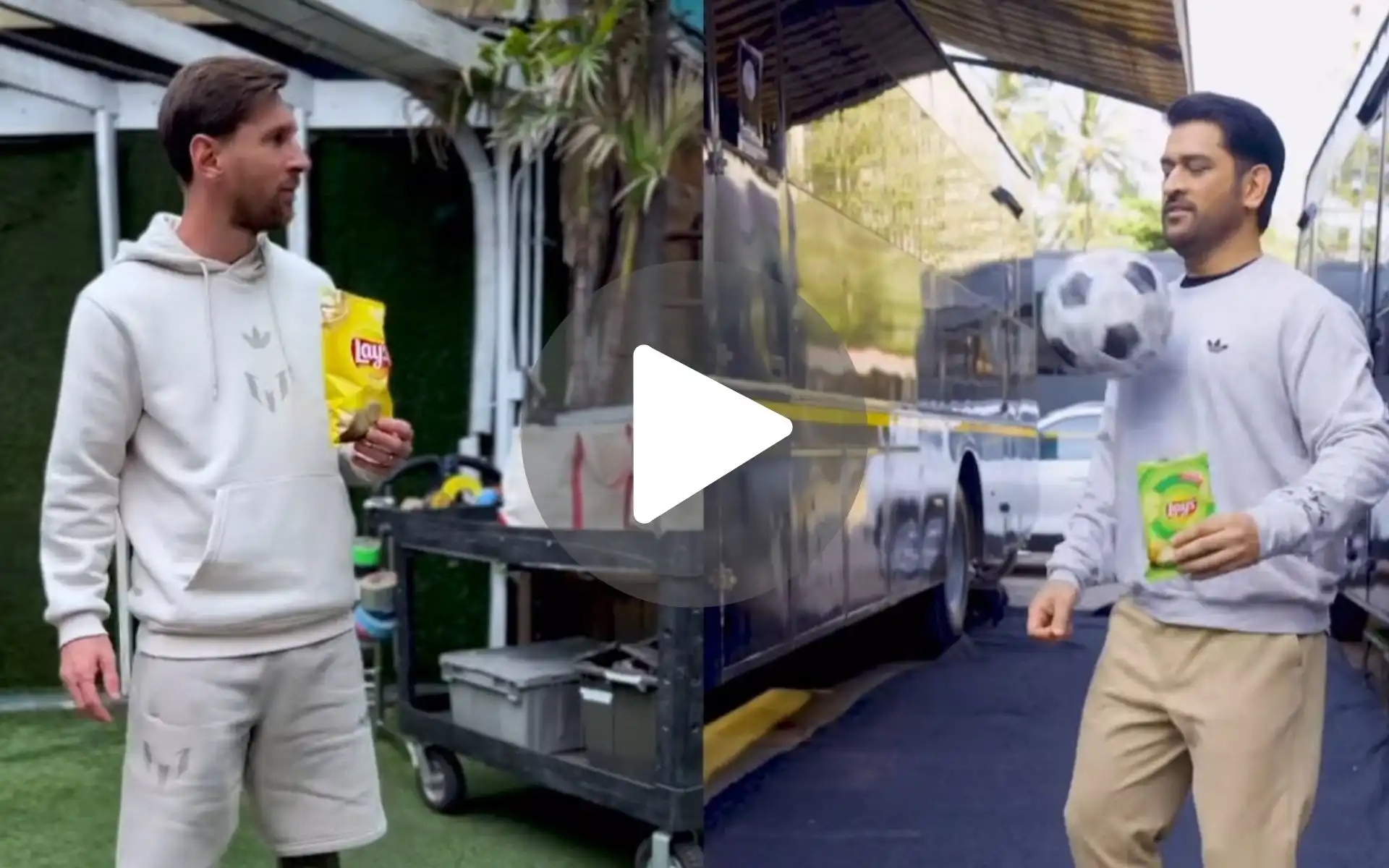 MS Dhoni And Lionel Messi Play Football In Lay’s Latest Ad | OneCricket