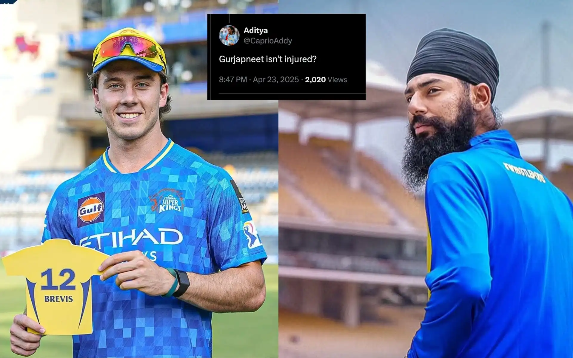 CSK Accused Of Unfair Dewald Brevis Signing As Gurjapneet Singh Bowls ...