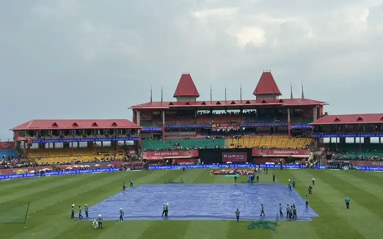 Covers On At Dharamsala Stadium; Rain Threat Looms Over PBKS vs DC IPL ...