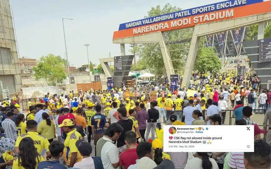 CSK Flags Reportedly Banned At Narendra Modi Stadium During IPL 2025 ...