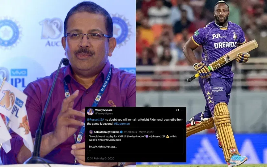 KKR CEO Venky Mysore's past promise to Andre Russell goes viral after ...
