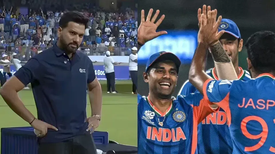 Watch- Rohit Sharma Pushes Away Kuldeep Yadav As The Latter Approaches ...