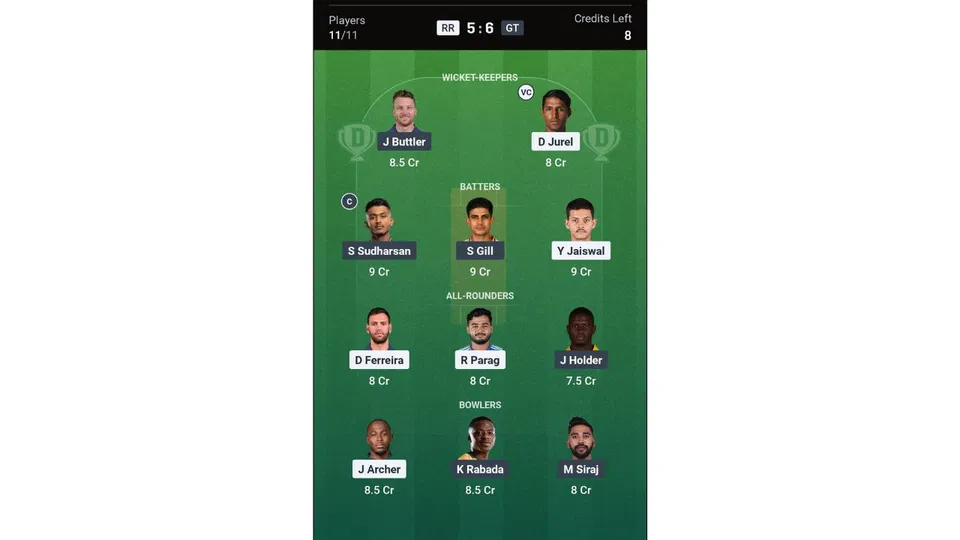 RR Vs GT Dream11 Prediction Today Match 52, IPL 2026 Fantasy Cricket ...